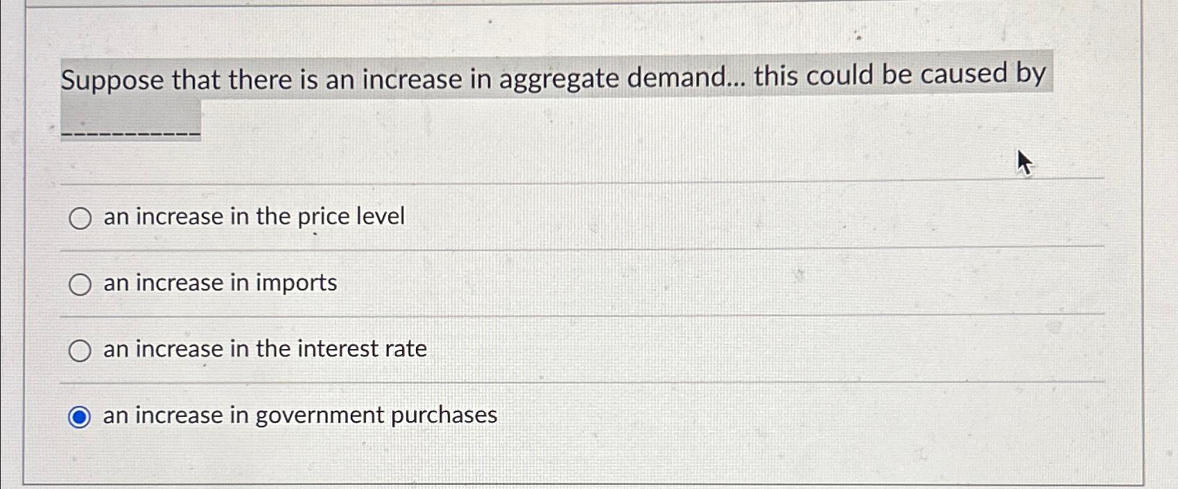 Solved Suppose that there is an increase in aggregate | Chegg.com