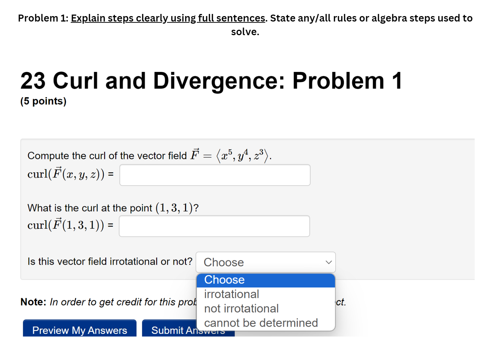 Solved Compute the curl of the vector field | Chegg.com
