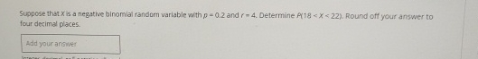 Solved Suppose that x ﻿is a negative binomial randem | Chegg.com