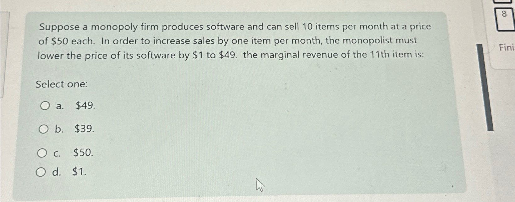 Solved Suppose a monopoly firm produces software and can | Chegg.com