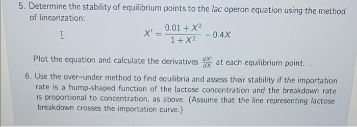 Solved 5. Determine the stability of equilibrium points to | Chegg.com
