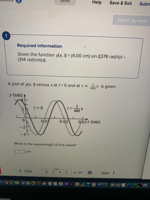 Solved Saved Help Save & Exit Subm Check my work ! Required | Chegg.com