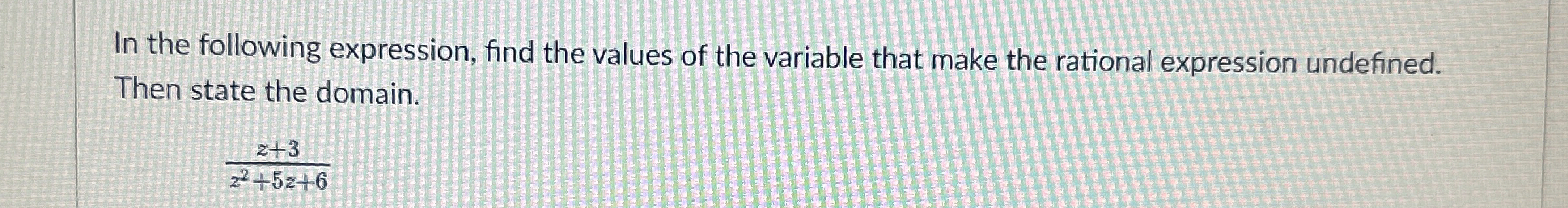 Solved In the following expression, find the values of the | Chegg.com