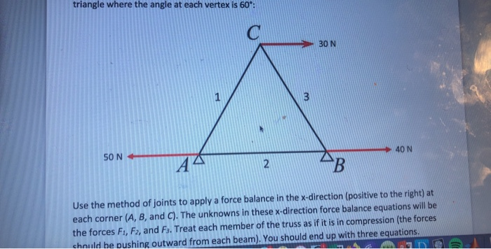Solved A triangular truss is shown below. Assume this truss | Chegg.com
