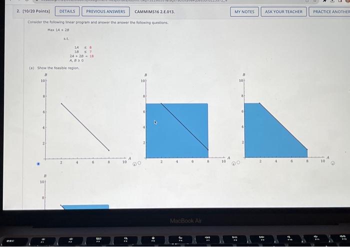 Solved Consider the following linear program and answee the | Chegg.com