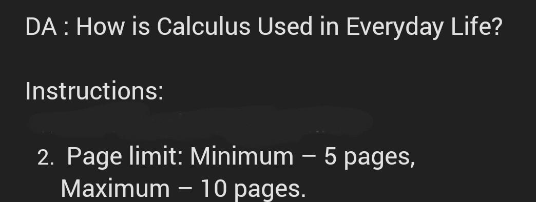 Solved DA: How is Calculus Used in Everyday Life? | Chegg.com