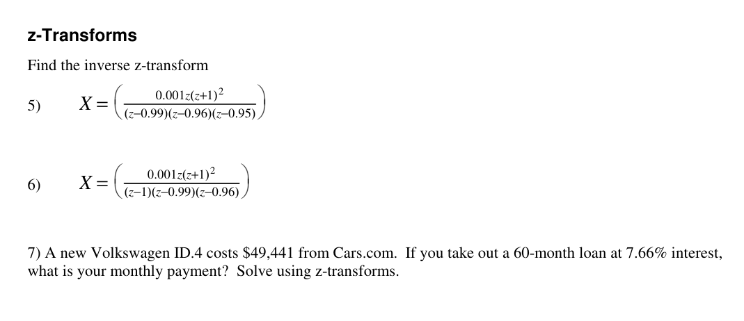 Solved Find the inverse z-transform5) ﻿X | Chegg.com