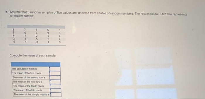 Solved Use Appendix B4 Is A Table Of Random Numbers That 3912