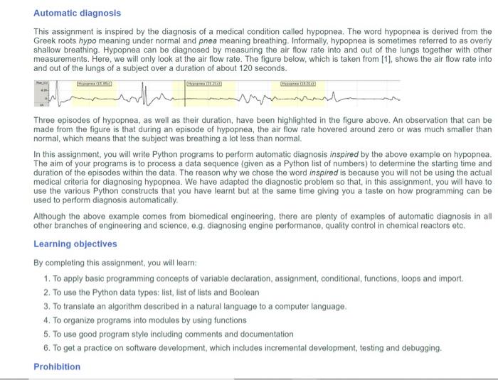 Solved Automatic diagnosis This assignment is inspired by | Chegg.com