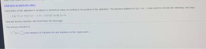 Solved each letter of the alphabet is assigned a numerical | Chegg.com