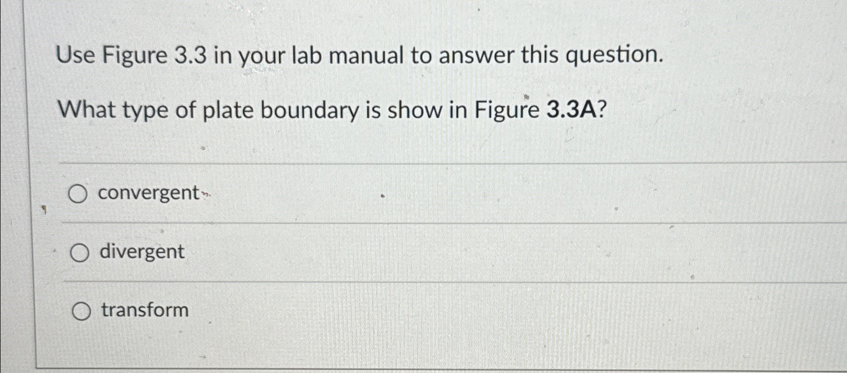 Solved Use Figure 3.3 ﻿in your lab manual to answer this | Chegg.com