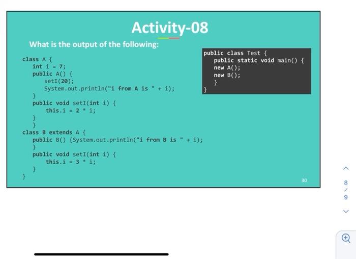 Solved What is the output of the following:(1) Moving to the | Chegg.com