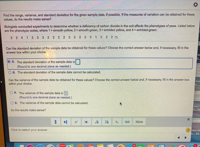 Solved Find the range, variance, and standard deviation for | Chegg.com