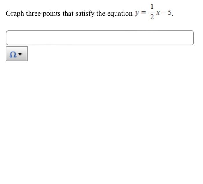 Solved 1 Graph three points that satisfy the equation y = | Chegg.com