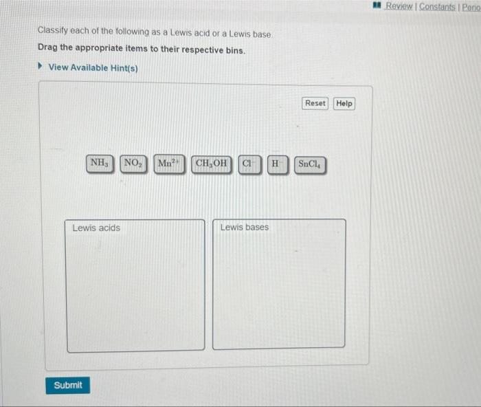 Solved Review Constants Pero Classify each of the following | Chegg.com