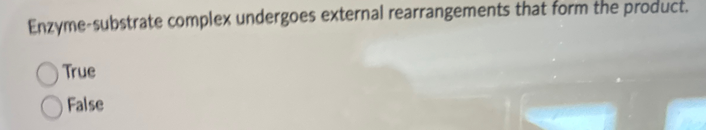 Solved Enzyme-substrate complex undergoes external | Chegg.com
