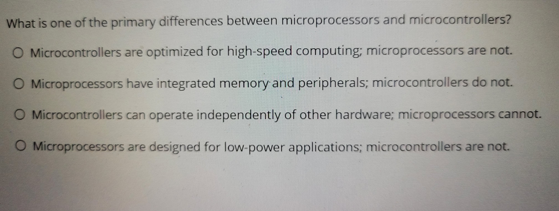 Solved What is one of the primary differences between | Chegg.com