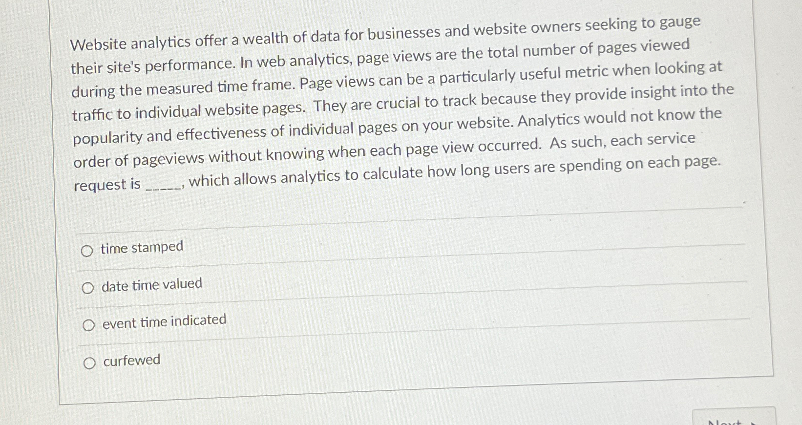 Solved Website analytics offer a wealth of data for | Chegg.com