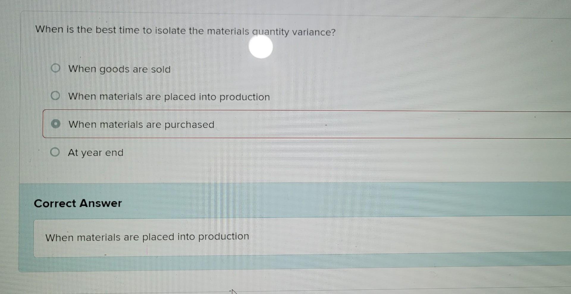 Solved When is the best time to isolate the materials | Chegg.com