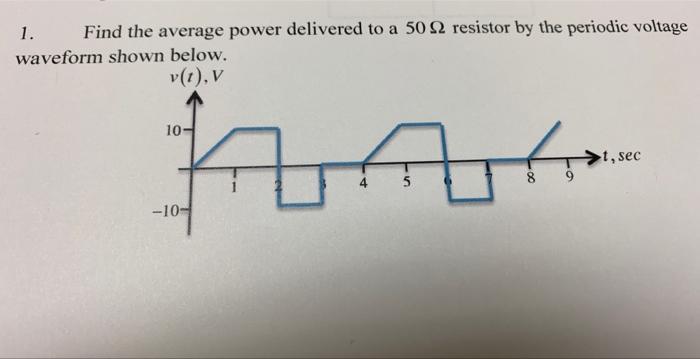 find the average power delivered to 50 ohms by the | Chegg.com
