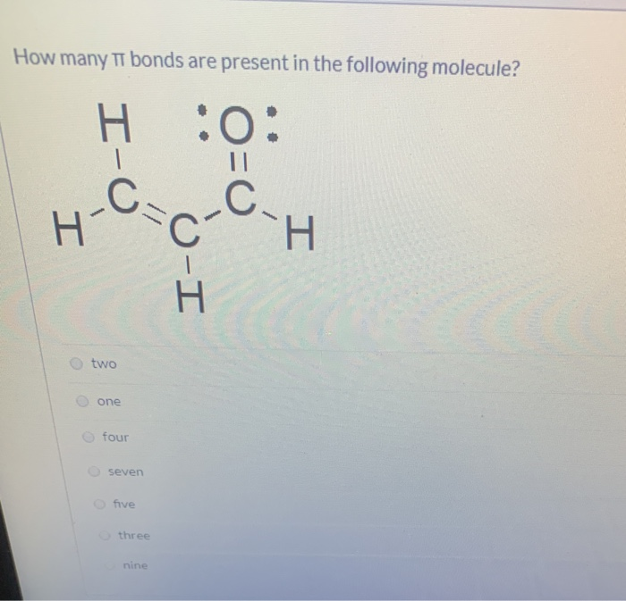 Solved How many TT bonds are present in the following | Chegg.com