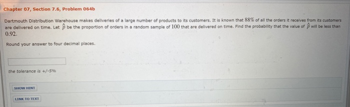 Solved Chapter 07, Section 7.6, Problem 064 Dartmouth | Chegg.com