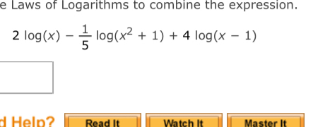 Solved Laws of Logarithms to combine the | Chegg.com