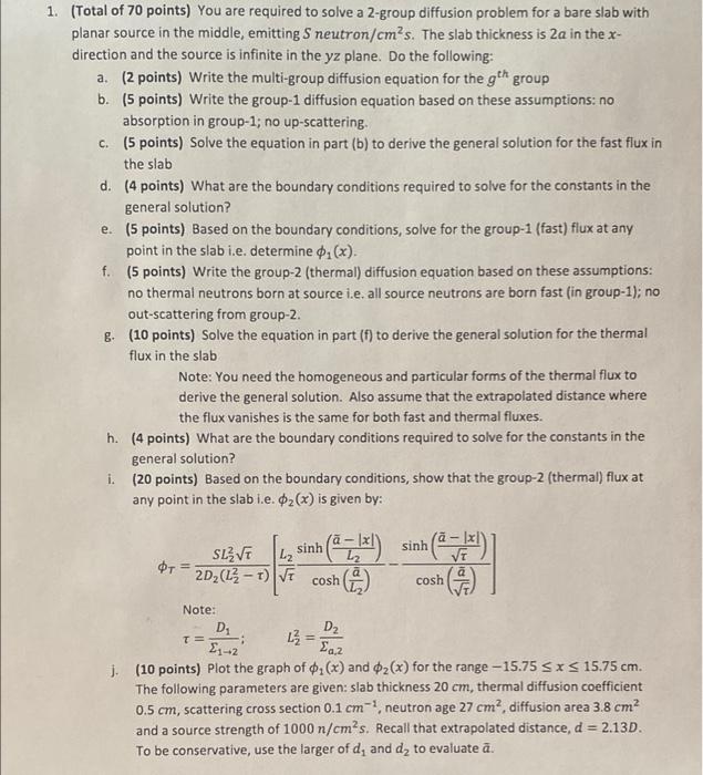 1. (Total of 70 points) You are required to solve a | Chegg.com