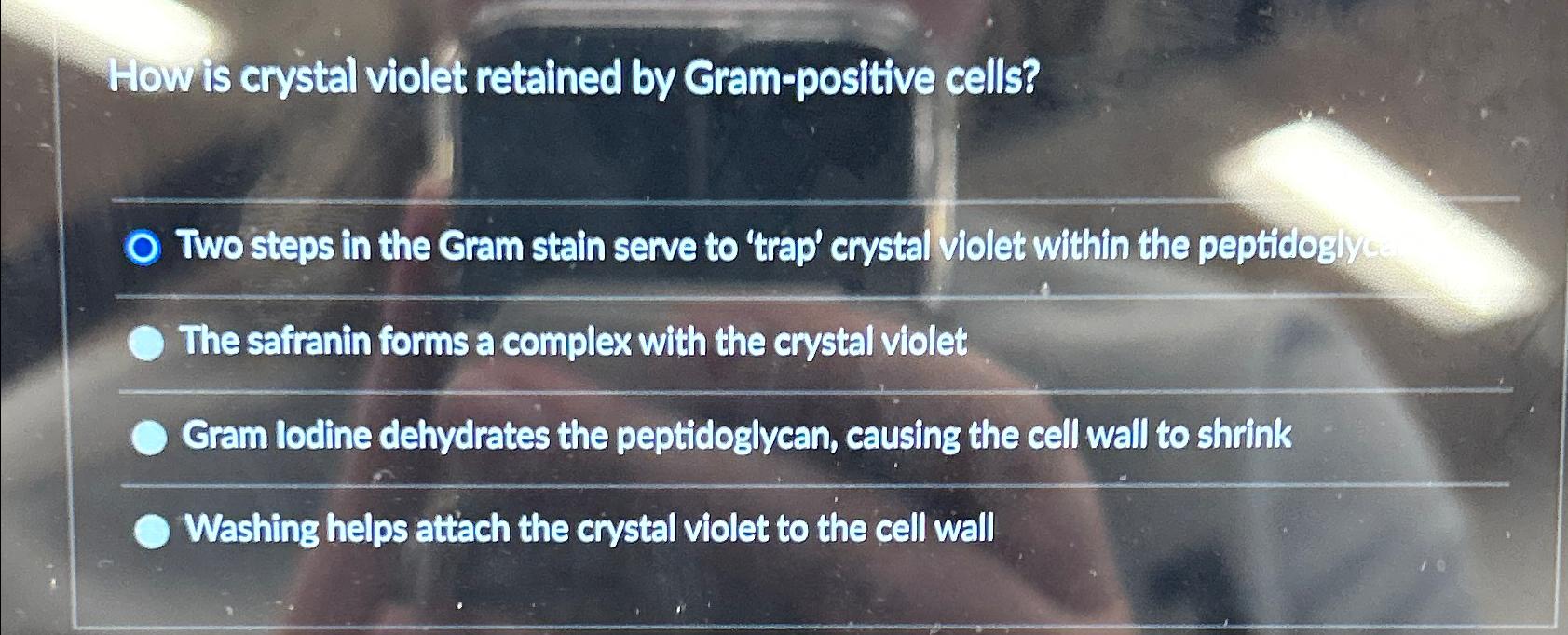 Solved How is crystal violet retained by Gram-positive | Chegg.com