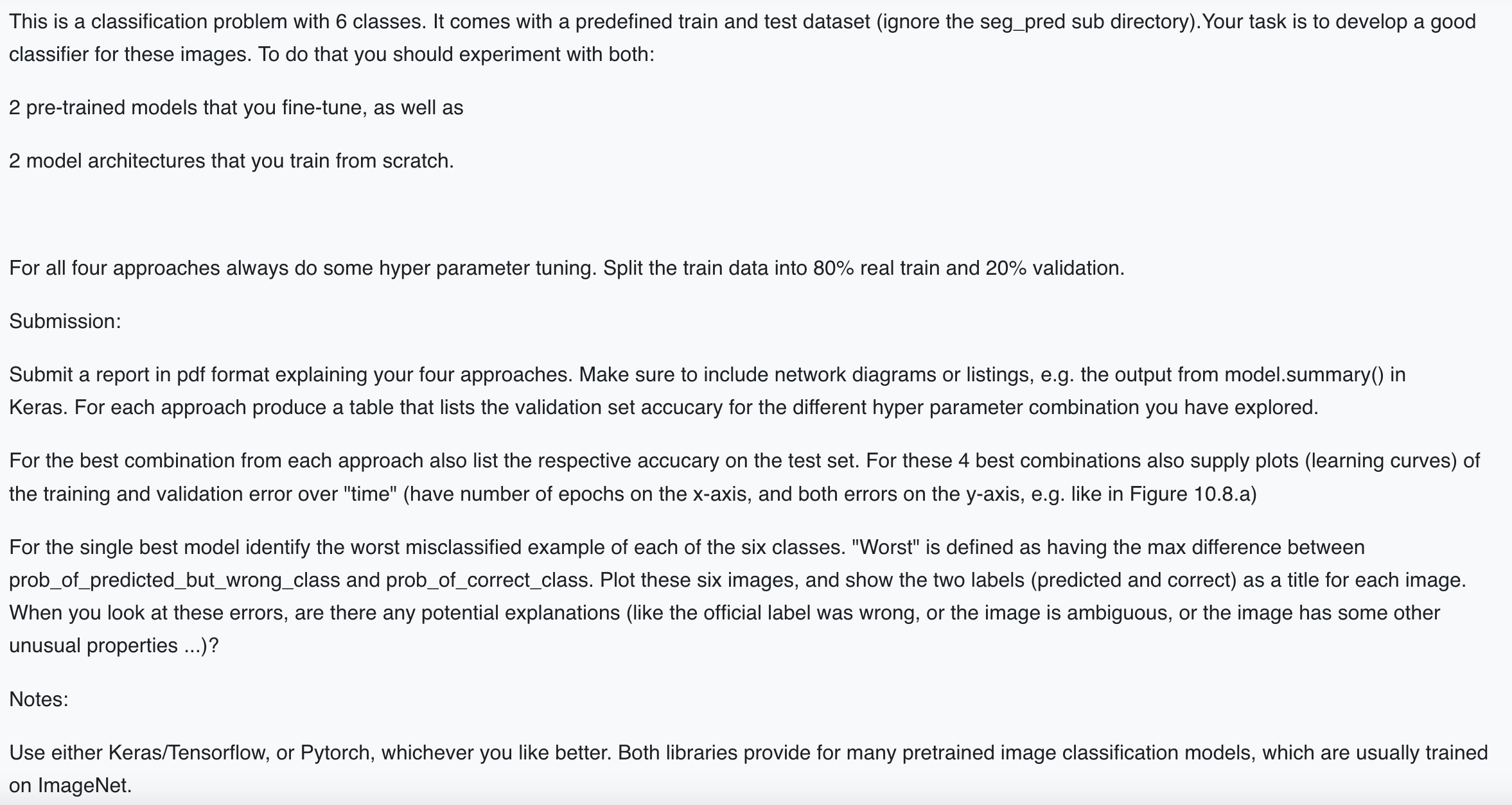 Solved This is a classification problem with 6 ﻿classes. It | Chegg.com