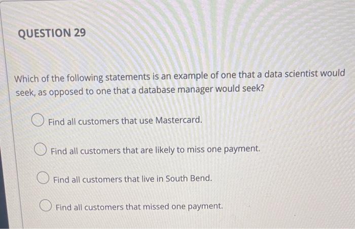 Solved Data Mining traditionally uses only variations of | Chegg.com
