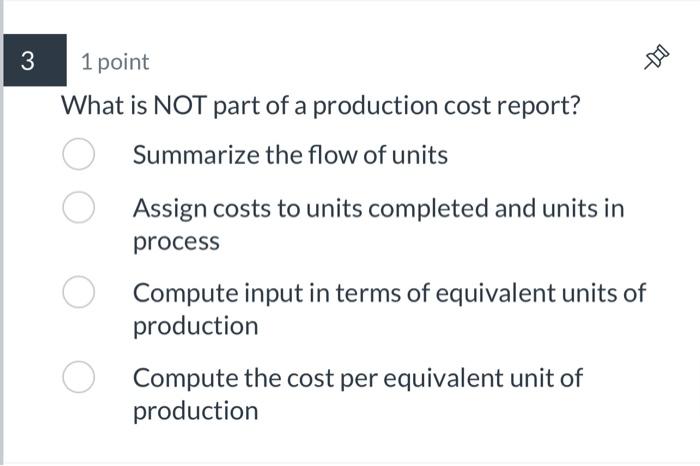 Solved 1 point EUP stands for? Equivalent units of | Chegg.com