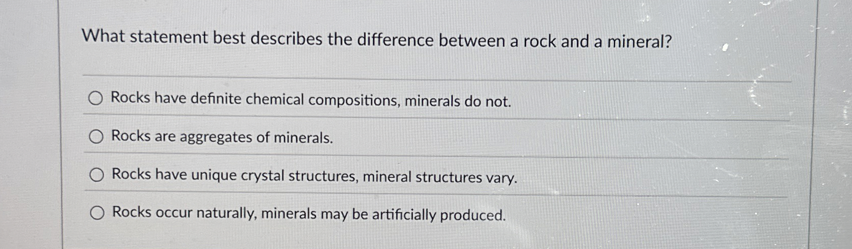 Solved What statement best describes the difference between | Chegg.com