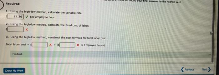 Solved ebook Show Me How Using High-Low to Calculate Fixed | Chegg.com