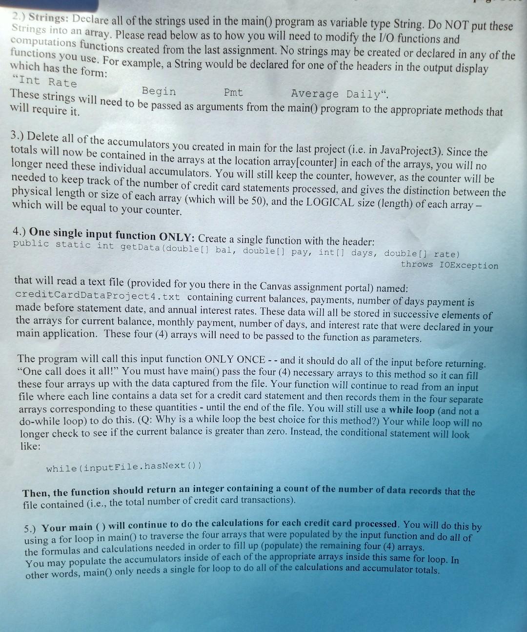 Solved You will modify your previous Java program called | Chegg.com