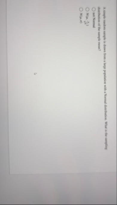 Solved A simple random sample is drawn from a large | Chegg.com