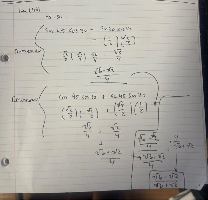 Solved how do i solve tan(15 degrees) please explain simple | Chegg.com