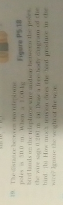 Solved The distance between inoteleplane poles is 50.0m. | Chegg.com