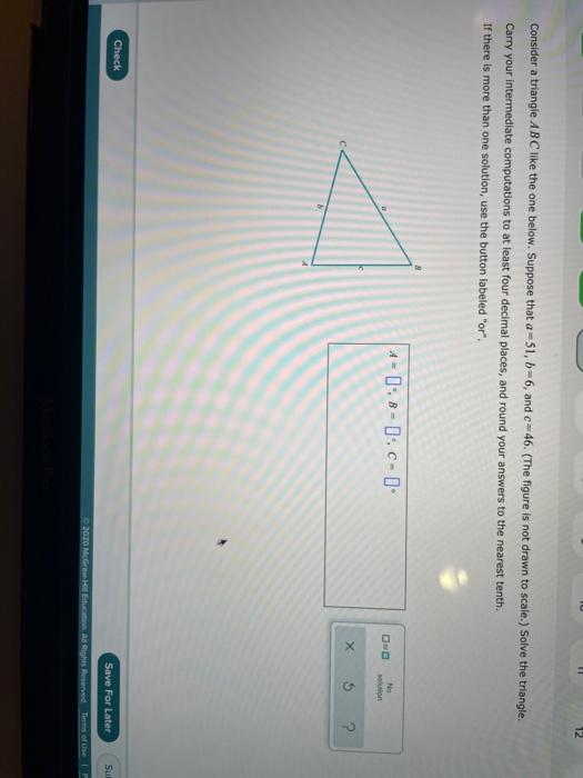 Solved Consider a triangle ABC like the one below. Suppose | Chegg.com