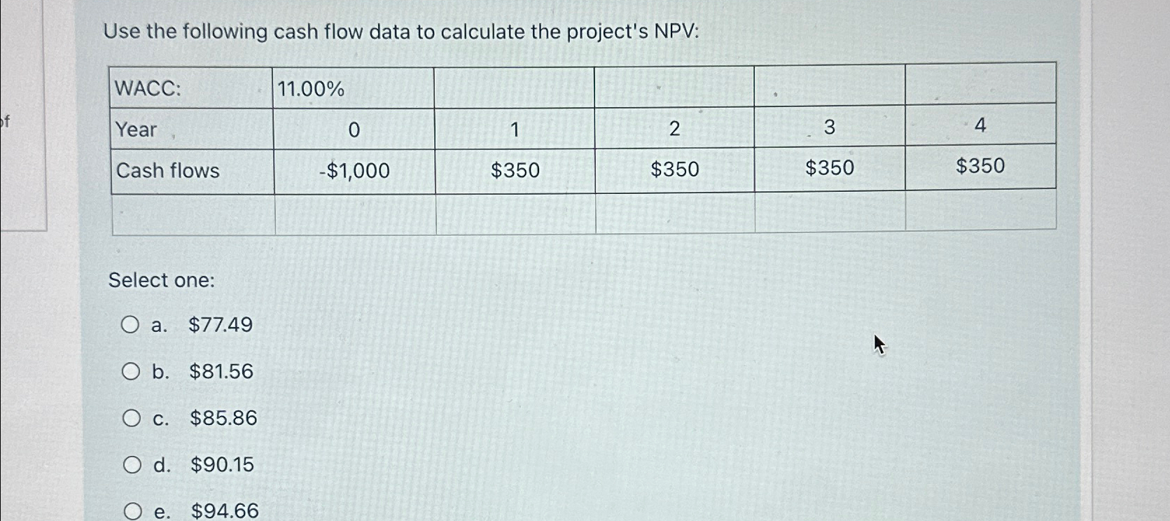 Use the following cash flow data to calculate the | Chegg.com