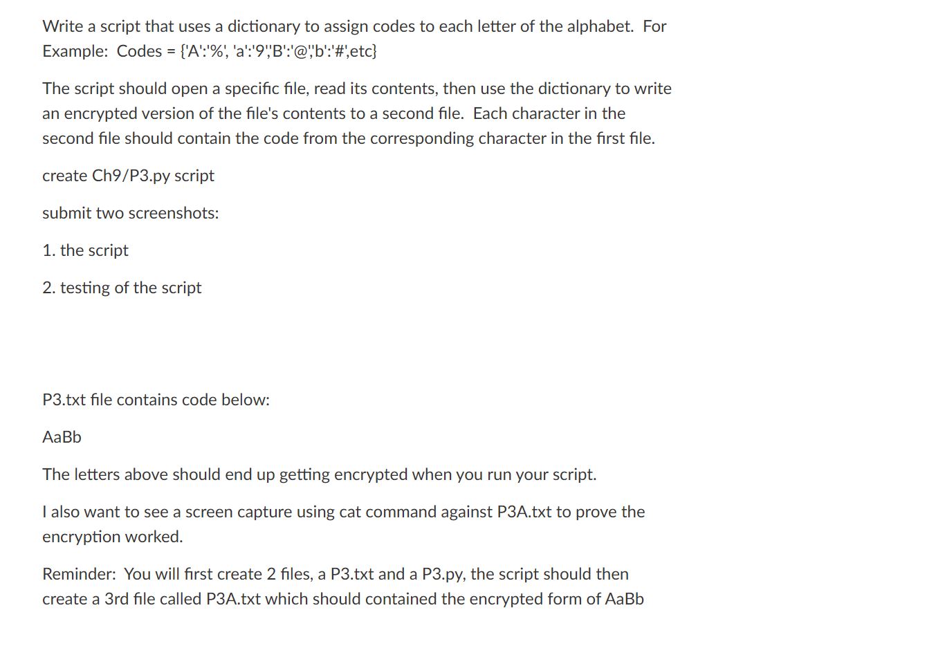 Solved Write a script Python that uses a dictionary to | Chegg.com