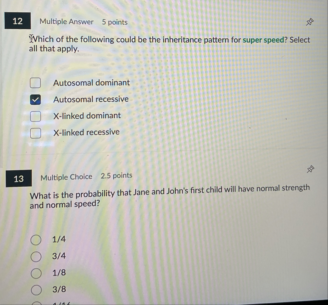 Solved Multiple Answer 5 ﻿pointsWhich of the following could | Chegg.com