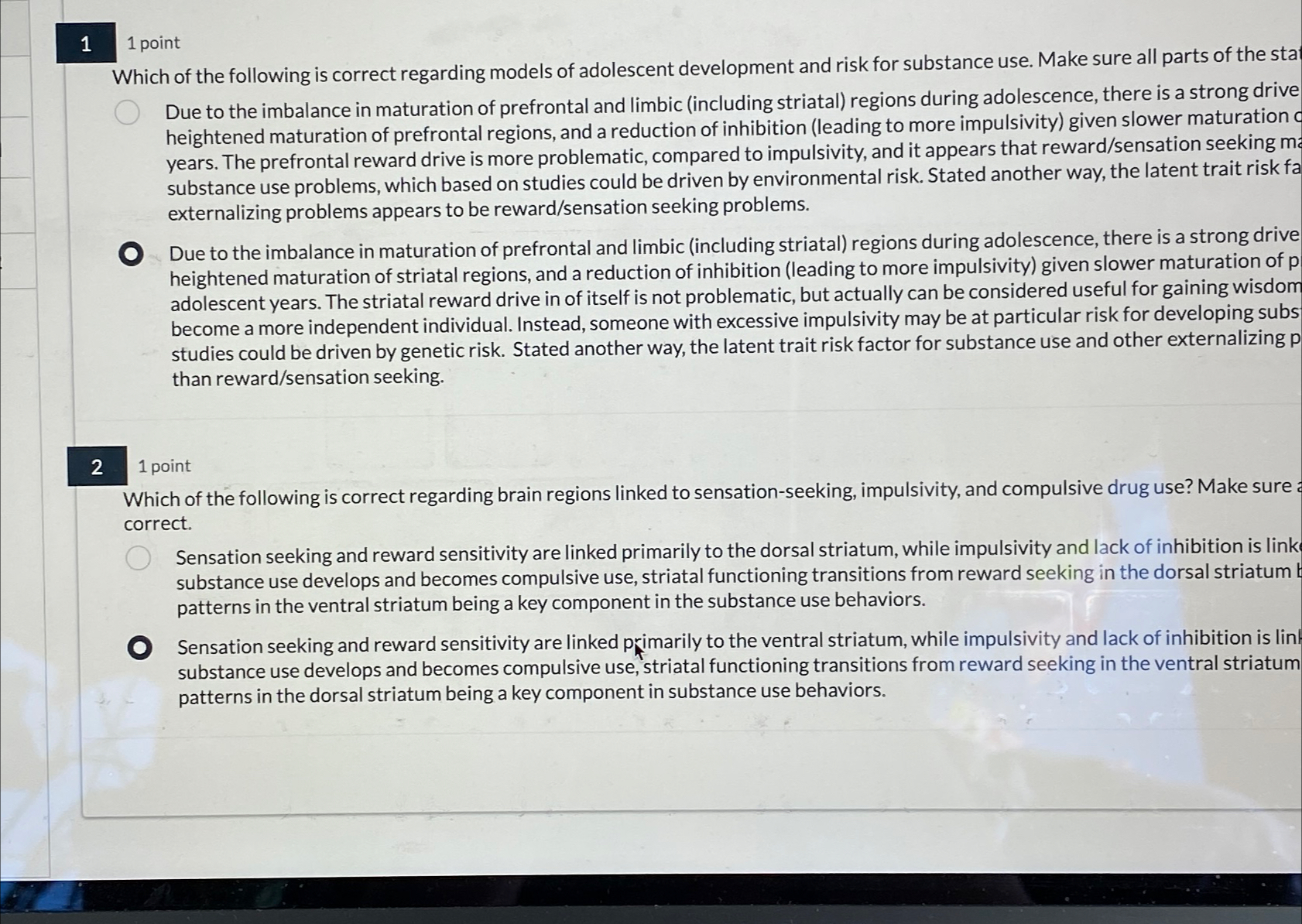 Solved 11 ﻿pointWhich of the following is correct regarding | Chegg.com