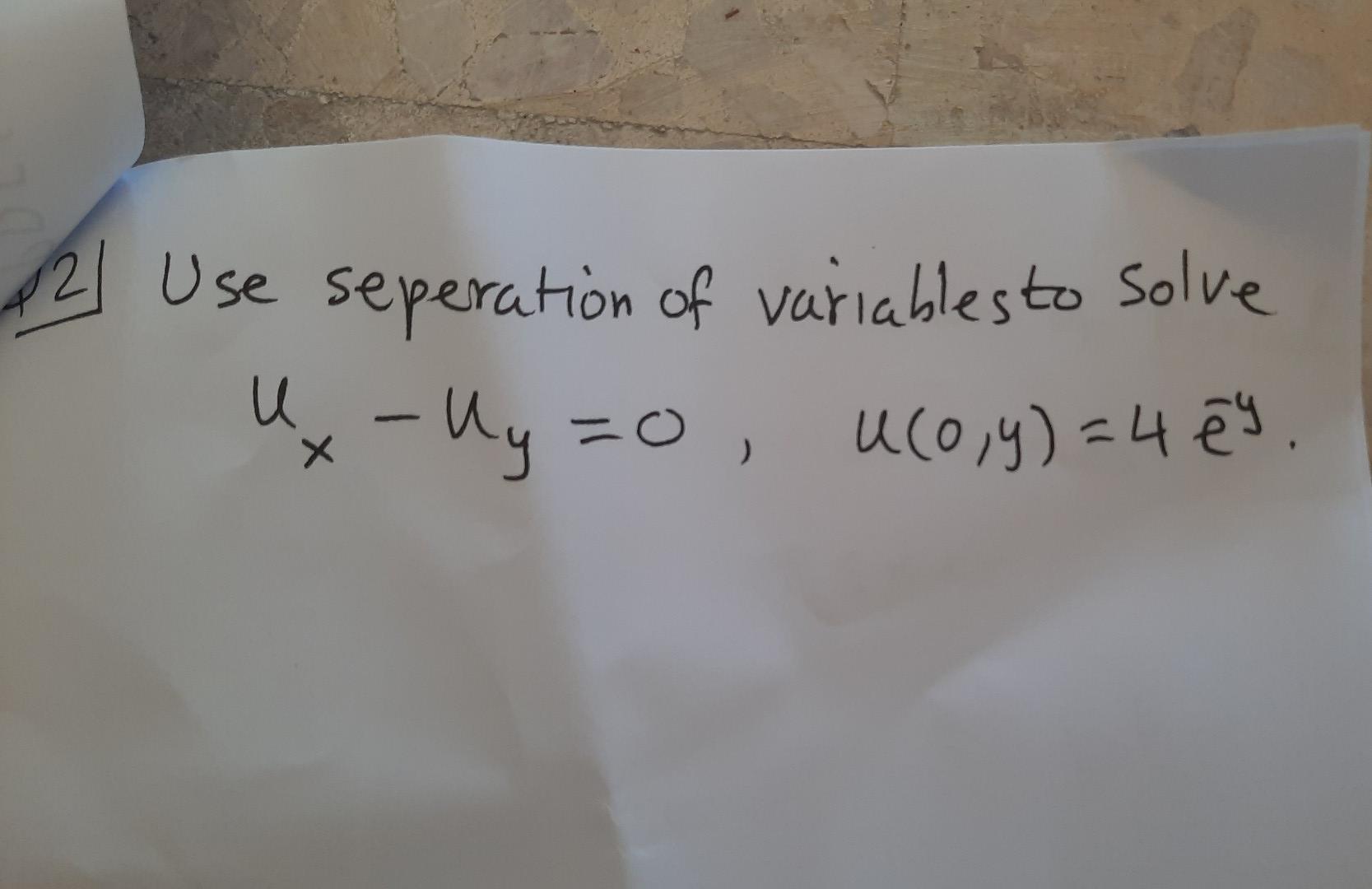 Solved 12] Use seperation of variablesto Solve | Chegg.com