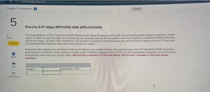 Exercise 9.47 (Algo) METHODS AND APPLICATIONS The | Chegg.com