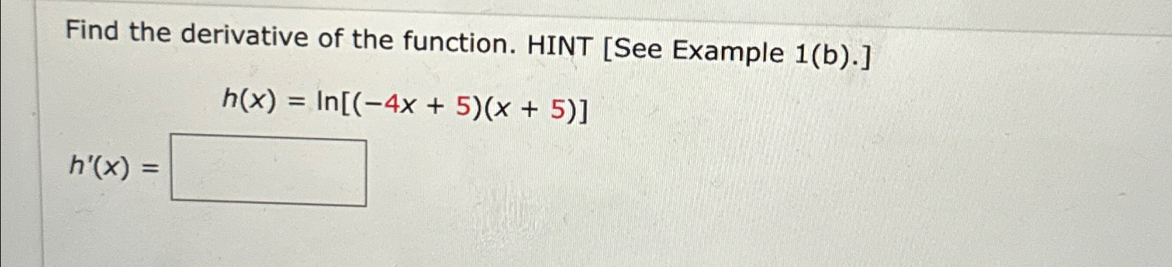 Solved Find the derivative of the function. HINT [See | Chegg.com