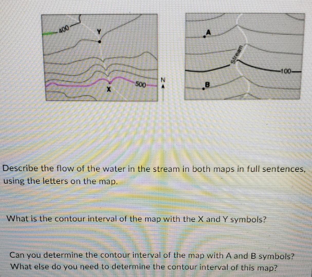 Solved 00 Describe the flow of the water in the stream in | Chegg.com
