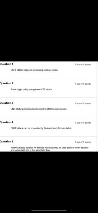 Question 3 1 iour ep it peinet ONS cache poisoring | Chegg.com