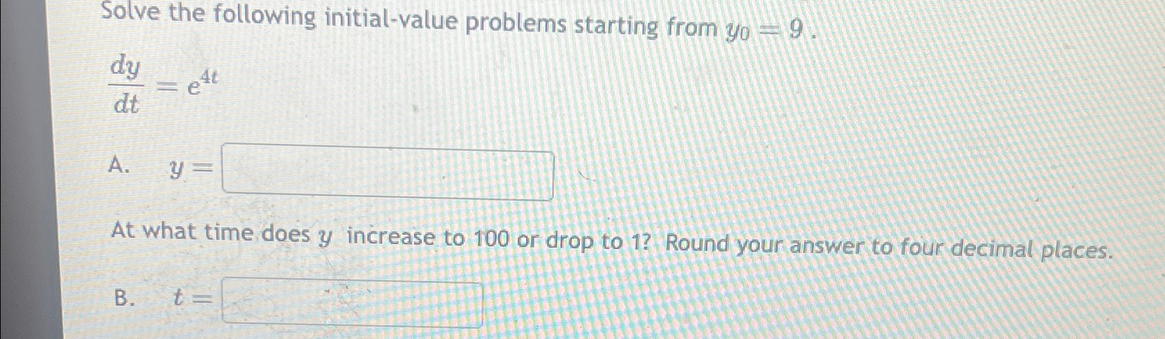 Solved Solve the following initial-value problems starting | Chegg.com