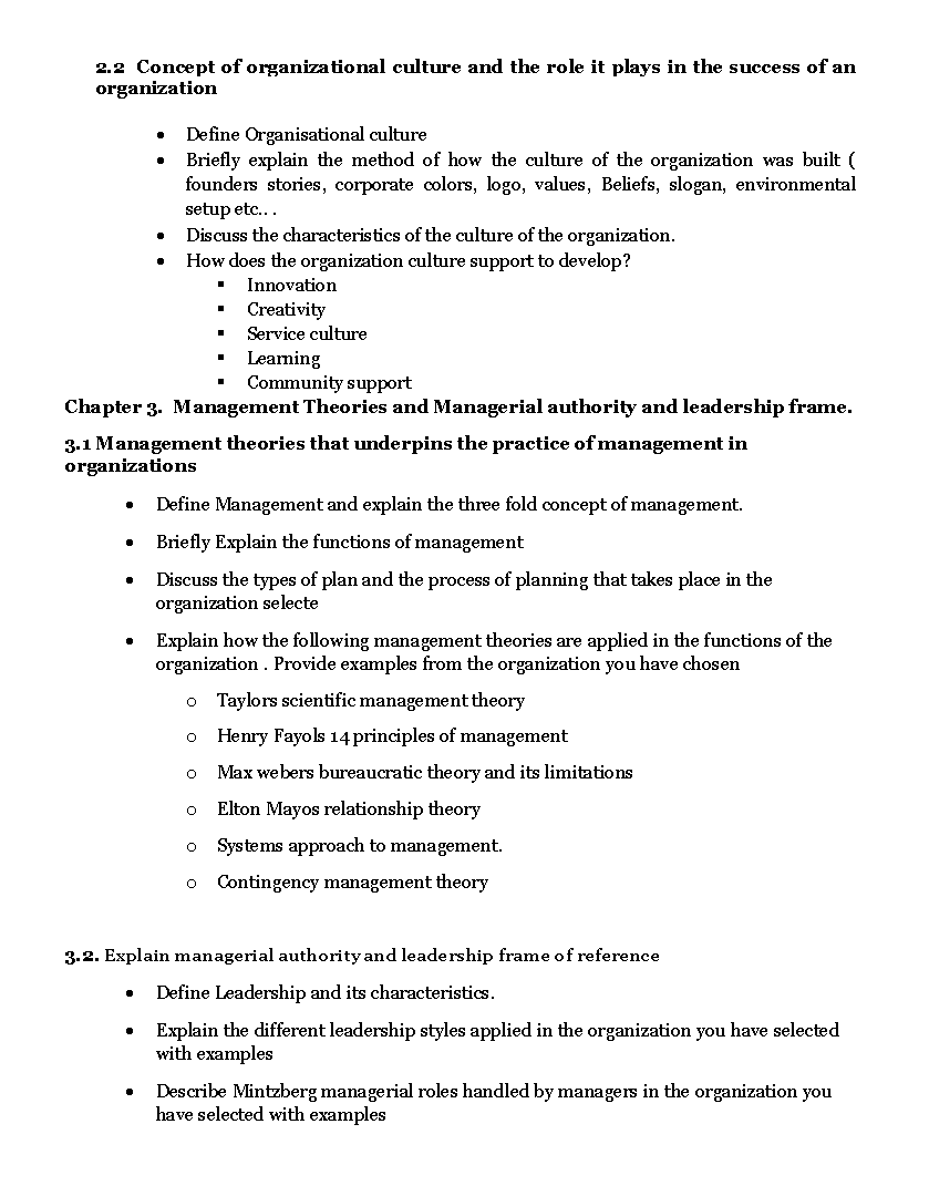 Solved 2.2 ﻿Concept of organizational culture and the role | Chegg.com